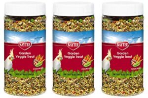 kaytee 3 pack of garden veggie cockatiel treats, 10 ounces each