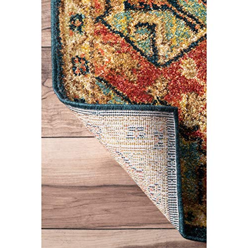 nuLOOM Tabetha Tribal Medallion Area Rug, 4' x 6', Green