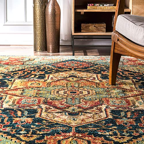 nuLOOM Tabetha Tribal Medallion Area Rug, 4' x 6', Green