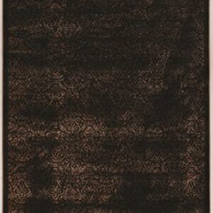 Linon RUGVT4323 Vintage Collection Ilussion 2x3, Brown, 2' x 3'