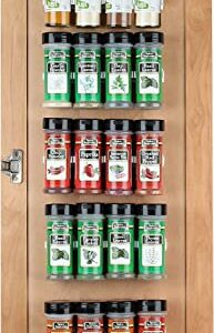 Spice Rack 36 Spice Gripper- Spice Racks Strips Cabinet Cabinet Door - Use Spice Clips for Spice Organizer - Stick or Screw Spice Storage Spice Clips