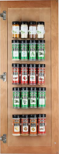 Spice Rack 36 Spice Gripper- Spice Racks Strips Cabinet Cabinet Door - Use Spice Clips for Spice Organizer - Stick or Screw Spice Storage Spice Clips