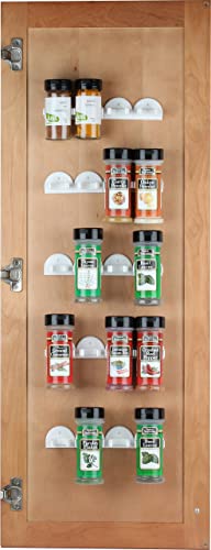 Spice Rack 36 Spice Gripper- Spice Racks Strips Cabinet Cabinet Door - Use Spice Clips for Spice Organizer - Stick or Screw Spice Storage Spice Clips