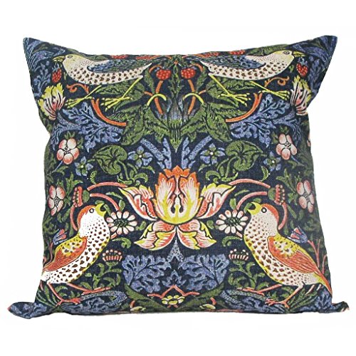 Golden Hill Studio William Morris Birds Decorative Throw Pillow Cover 18" x 18