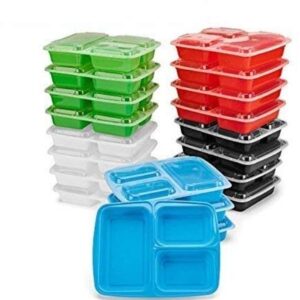 Simply Life New 3 Compartment Meal Prep Containers (20 Pack)