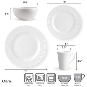 Mikasa Ciara 16-Piece Dinnerware Set, Ciara, Service for 4