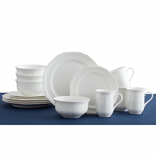 Mikasa Antique White 16-Piece Dinnerware Set, Service for 4