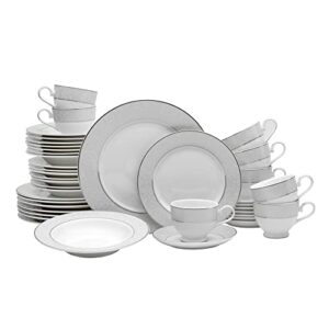 mikasa 5224232 40-piece dinnerware set, parchment