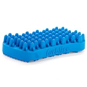 furbliss dog brush for grooming, brushing and bathing dog & cats, great for the bath deshedding and massaging your pet, 1 soft pet brush - by vetnique labs (short hair pet)