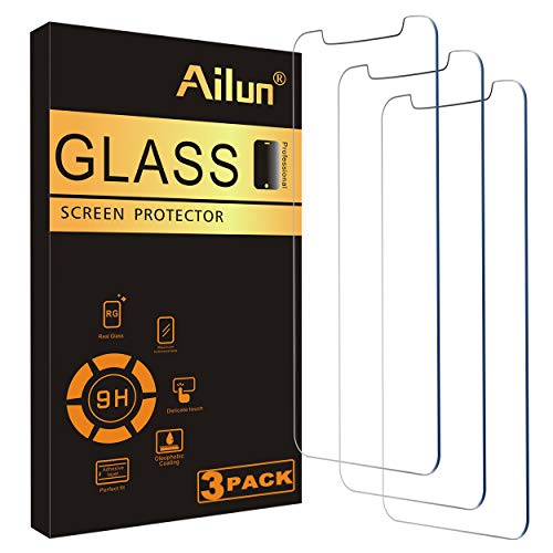 Ailun for Apple iPhone 11 Pro/ Xs/ X Screen Protector,3 Pack,5.8 Inch Display,Tempered Glass 2.5D Edge Work Most Case[NOT for iPhone 11,6.1 inch]