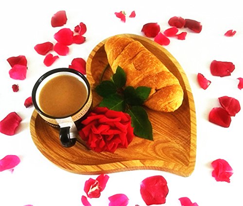 Wooden Serving Tray Plate - Heart Shape - Best Romantic Idea For Everyone You Love - Unique and Handmade - Great Surprise For Valentine Day - Made by SPL Woodcraft Ukraine