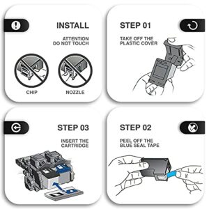 Inkworld Remanufactured 61XL Ink Replacement for HP 61 Ink Ccartridge for Envy 4500 4501 4502 4503 4504 OfficeJet 2620 4630 4631 4632 4634 4635 4636 4639 DeskJet 1000 1010 1012 1015 Printer (2 Black)