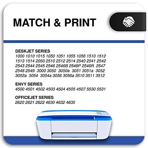 Inkworld Remanufactured 61XL Ink Replacement for HP 61 Ink Ccartridge for Envy 4500 4501 4502 4503 4504 OfficeJet 2620 4630 4631 4632 4634 4635 4636 4639 DeskJet 1000 1010 1012 1015 Printer (2 Black)