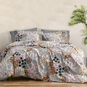 Marimekko - King Comforter Set, Cotton Percale Bedding with Matching Shams, Stylish Modern Home Decor (Pieni Letto Multi, King)