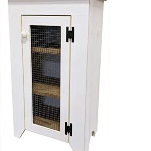 Sawdust City Jelly Cupboard with Screen Door (Old Cottage White)