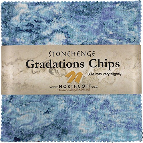 Stonehenge Gradations Mystic Midnight Stone Chips 42 5-inch Squares Charm Pack Northcott