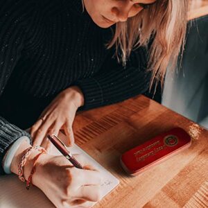 Personalized Engraved Maple Wood Rosewood Ball Pen & Case Set Custom Gift (Rosewood)