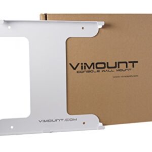 ViMount Wall Mount Metal Holder Compatible with Playstation 4 PS4 PRO Version in White Color