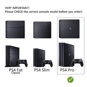 ViMount Wall Mount Metal Holder Compatible with Playstation 4 PS4 PRO Version in White Color