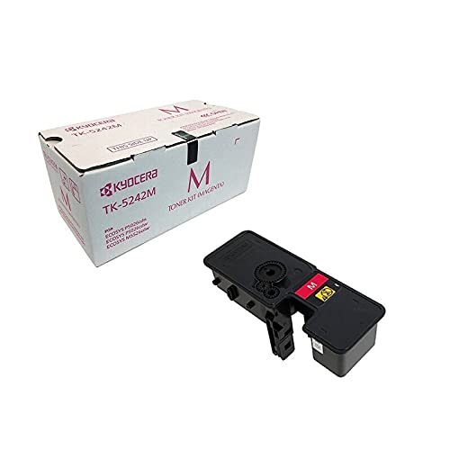 Kyocera 1T02R7BUS0 Model TK-5242M Magenta Toner Cartridge for Ecosys P5026cdw/M5526cdw, Genuine Kyocera, Up To 3000 Pages