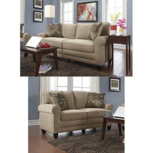 Serta RTA Copenhagen Collection 78" Sofa in Marzipan & Serta RTA Copenhagen Collection 61" Loveseat in Marzipan