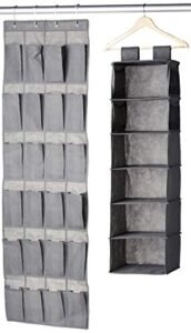 homz 3817401 2piece closet organization combo set grey