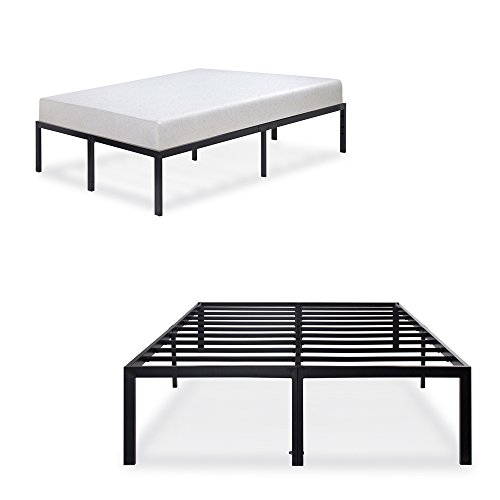 SLEEPLACE 14 Inch Dura Metal Steel Slat / Mattress Foundation / Bed Frame, King