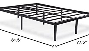 SLEEPLACE 14 Inch Dura Metal Steel Slat / Mattress Foundation / Bed Frame, King