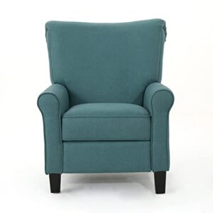 gdfstudio thelma traditional fabric recliner (dark teal)