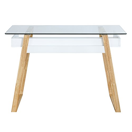 EdgeMod Segovia Glass Top Desk