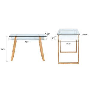 EdgeMod Segovia Glass Top Desk