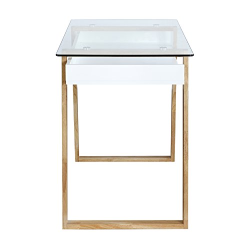 EdgeMod Segovia Glass Top Desk