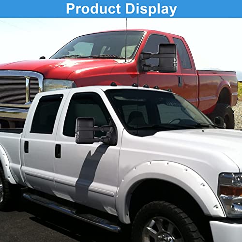 ECCPP Towing Mirrors Replacement fit for Ford for F250 for F350 for F450 for F550 Power Heated Signal Pair Mirrors 2008 2009 2010 2011 2012 2013 2014 2015 2016