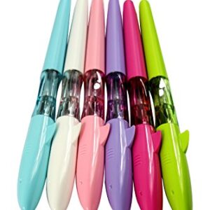 Gullor Jinhao Fountain Pen Shark Design, Fine Nib, 6 Candy Colors, 6PCS