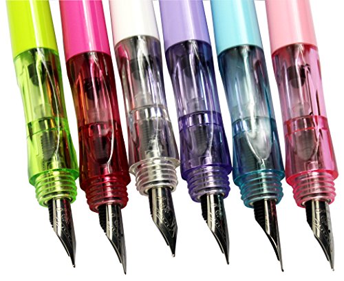 Gullor Jinhao Fountain Pen Shark Design, Fine Nib, 6 Candy Colors, 6PCS