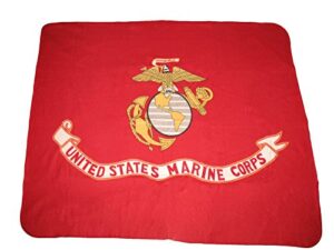 b usmc marines marine corps eagle globe 50x60 red polar fleece blanket throw roll