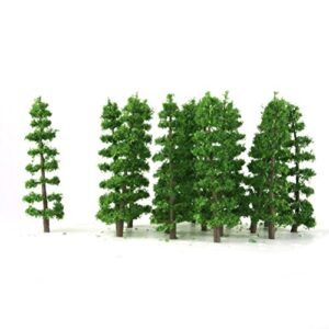 NUOLUX 20pcs Model Tree 1:100 9cm Plastic Fir Trees Model Train Scenery Landscape1