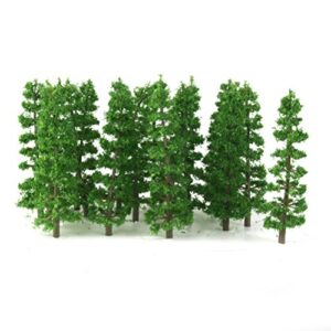 NUOLUX 20pcs Model Tree 1:100 9cm Plastic Fir Trees Model Train Scenery Landscape1