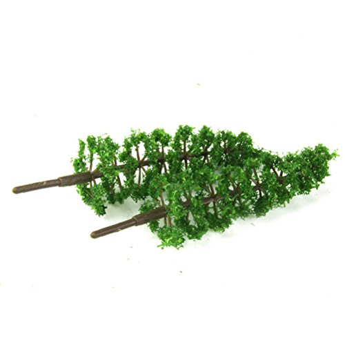 NUOLUX 20pcs Model Tree 1:100 9cm Plastic Fir Trees Model Train Scenery Landscape1