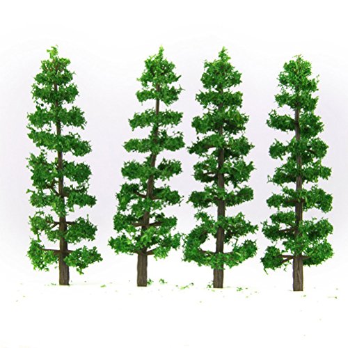 NUOLUX 20pcs Model Tree 1:100 9cm Plastic Fir Trees Model Train Scenery Landscape1