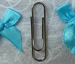 100 Tiny Satin Ribbon Bows Blue Sky Mini Embellishment Craft Artificial Applique Wedding Ribbon Size 7 mm.