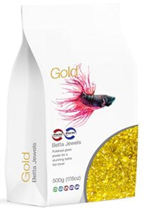 pisces gold betta jewels 17oz for siamese fighting fish, betta fish, goldfish, guppies