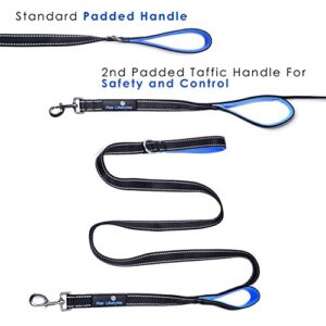 Heavy Duty Dog Leash - 2 Handles - Padded Traffic Handle for Extra Control, 7ft Long - Perfect Leashes for Medium to Large Dogs