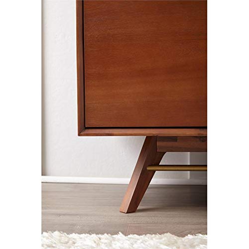 Unique Furniture 71" 3-Section Wood Sideboard in Walnut