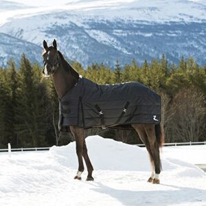 horze nevada light weight stable blanket 100g - black - 81 in