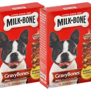 2 Pack - Milk-Bone Gravybones Small Biscuit Dog Treats, 19-Oz Box