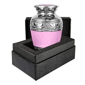 trupoint memorials cremation urns for human ashes - decorative urns, urns for human ashes female & male, urns for ashes adult female, funeral urns - light pink, 1 small keepsake