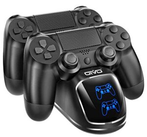 ps4 controller charger dock station, oivo ps4 controller charging dock station with upgraded 1.8-hours charging chip, charging dock station replacement for playstation 4 dualshock 4 controller charger