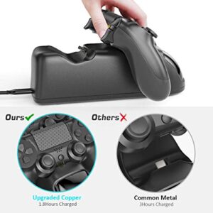 PS4 Controller Charger Dock Station, OIVO PS4 Controller Charging Dock Station with Upgraded 1.8-Hours Charging Chip, Charging Dock Station Replacement for Playstation 4 Dualshock 4 Controller Charger