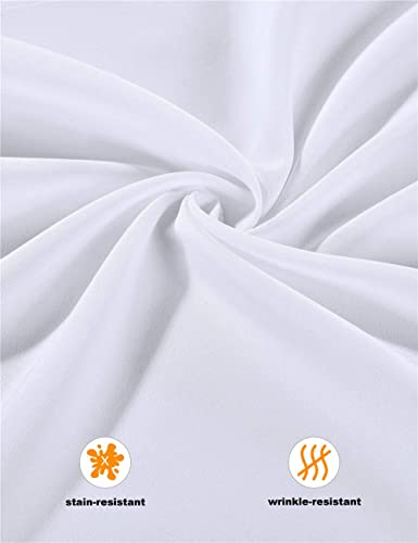 Cieltown Polyester Cloth Napkins 1-Dozen, Solid Washable Fabric Napkins Set of 12, Perfect for Weddings, Parties, Holiday Dinner (17 x 17-Inch, White)